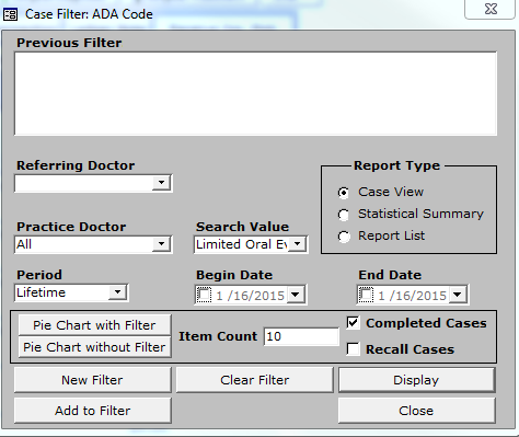Generate a report based on ADA code
