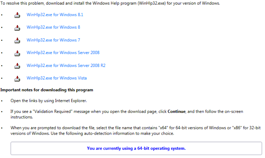 Troubleshooting - Help Menu not working