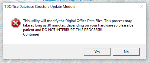 TDO Version 12 Installation/Update
