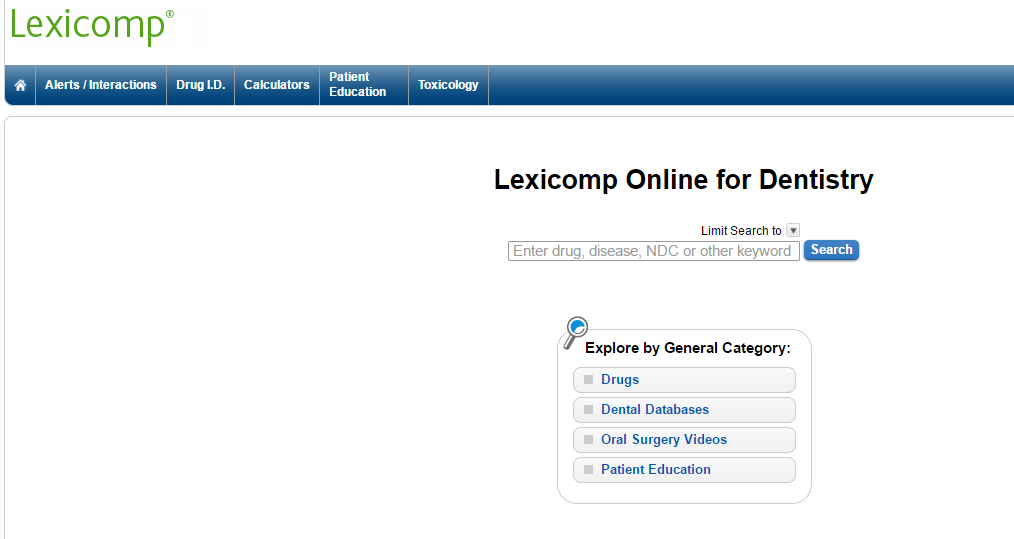 Checking the Online Lexicomp Database