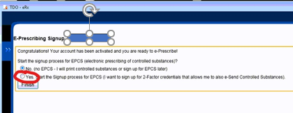 eRx: Electronic Prescriptions through TDO