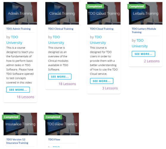 Utilizing Courses on TDO University