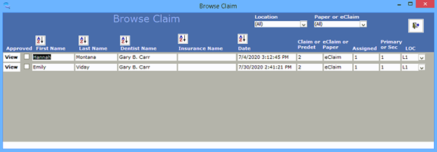 Insurance - Centralized Claims with DXC - view current claims [v12.405g ...