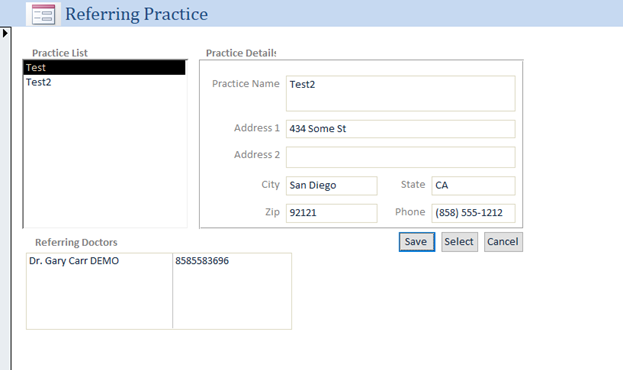 Adding Referring Doctor to a Referring Practice