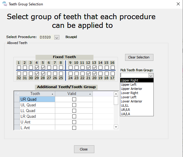 Procedure Teeth Association