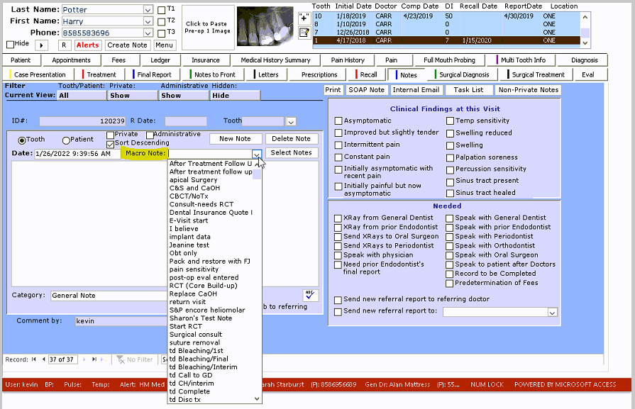 Using Autonotes or Macro Note