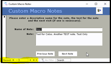 Using Autonotes or Macro Note