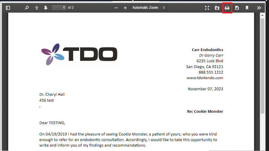 Cloud Letters - how to print or print & email simultaneously