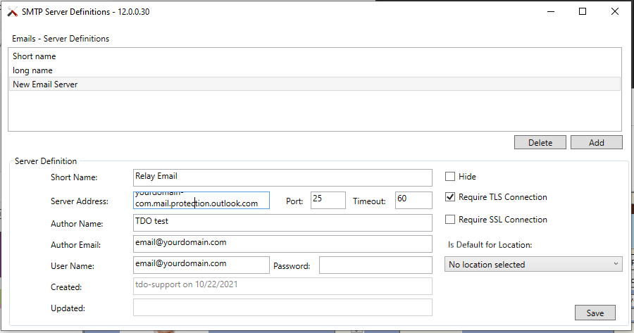 Letters - Email - Office 365 - SMTP work around