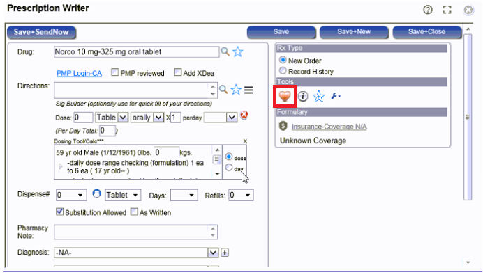 eRx (MDToolbox) - Prescription Interactions
